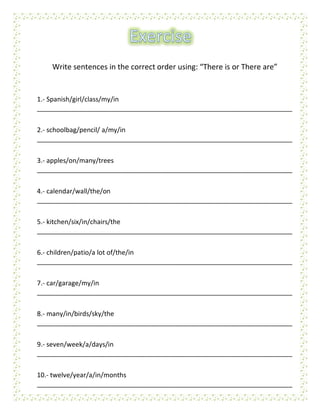 There is - There are | PDF