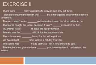 Exercise too enough | PPT