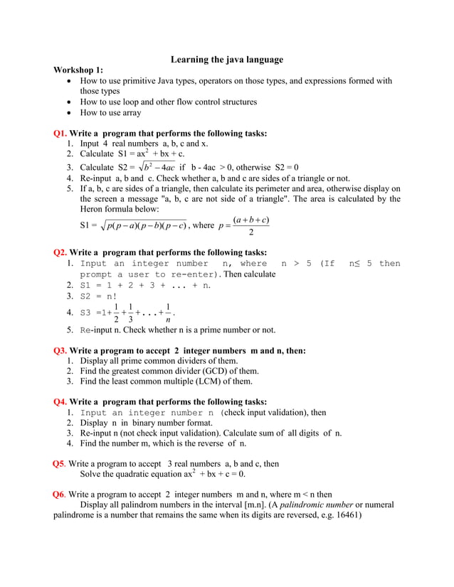 Exercise1 Java Pdf