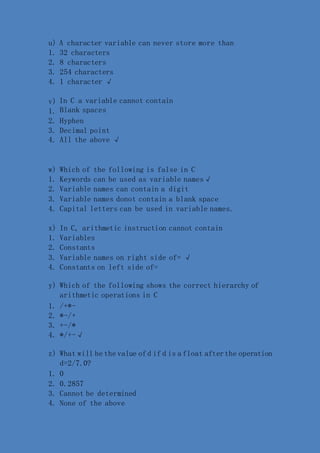 Let us c (by yashvant kanetkar) chapter 1 solution | DOCX