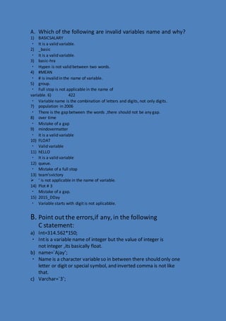 Let us c (by yashvant kanetkar) chapter 1 solution | DOCX