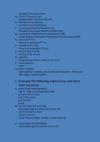 Let us c (by yashvant kanetkar) chapter 1 solution | DOCX