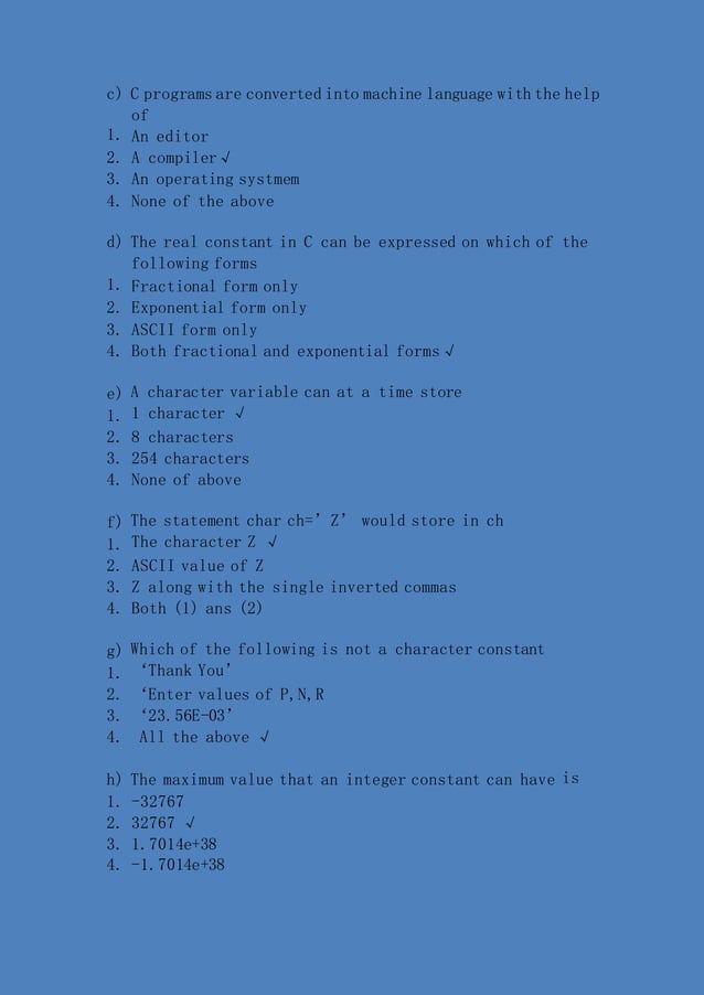 Let us c (by yashvant kanetkar) chapter 1 solution | DOCX