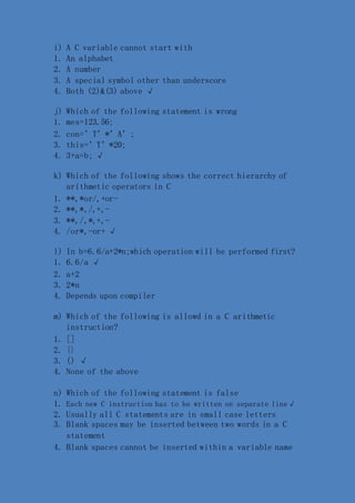 Let us c (by yashvant kanetkar) chapter 1 solution | DOCX