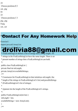 Exercise 1 (10 Points) Define a FixdLenStringList class that encaps.pdf
