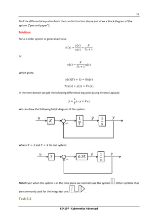 Exercise 1a transfer functions - solutions | PDF