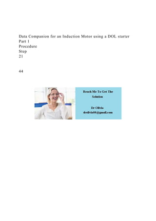 Exercise 1 – DOL Starters and Soft Starters Procedure Outlin.docx