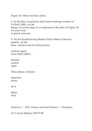 Exercise 1 – DOL Starters and Soft Starters Procedure Outlin.docx