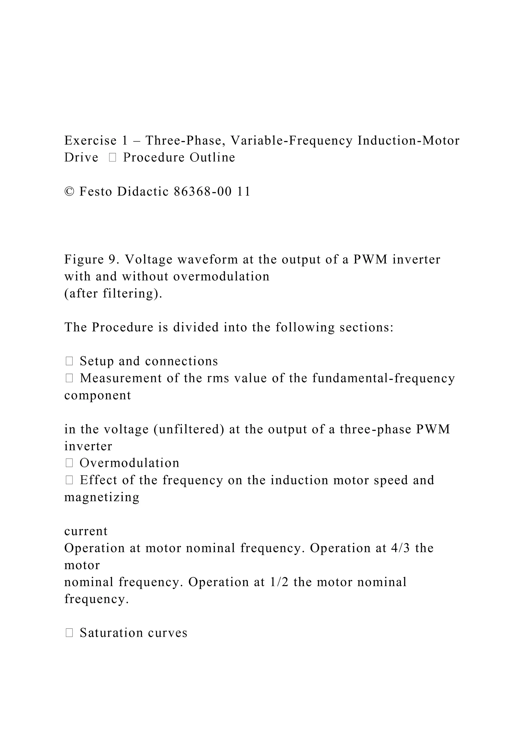 Exercise 1 – Three-Phase, Variable-Frequency Induction-Motor D.docx