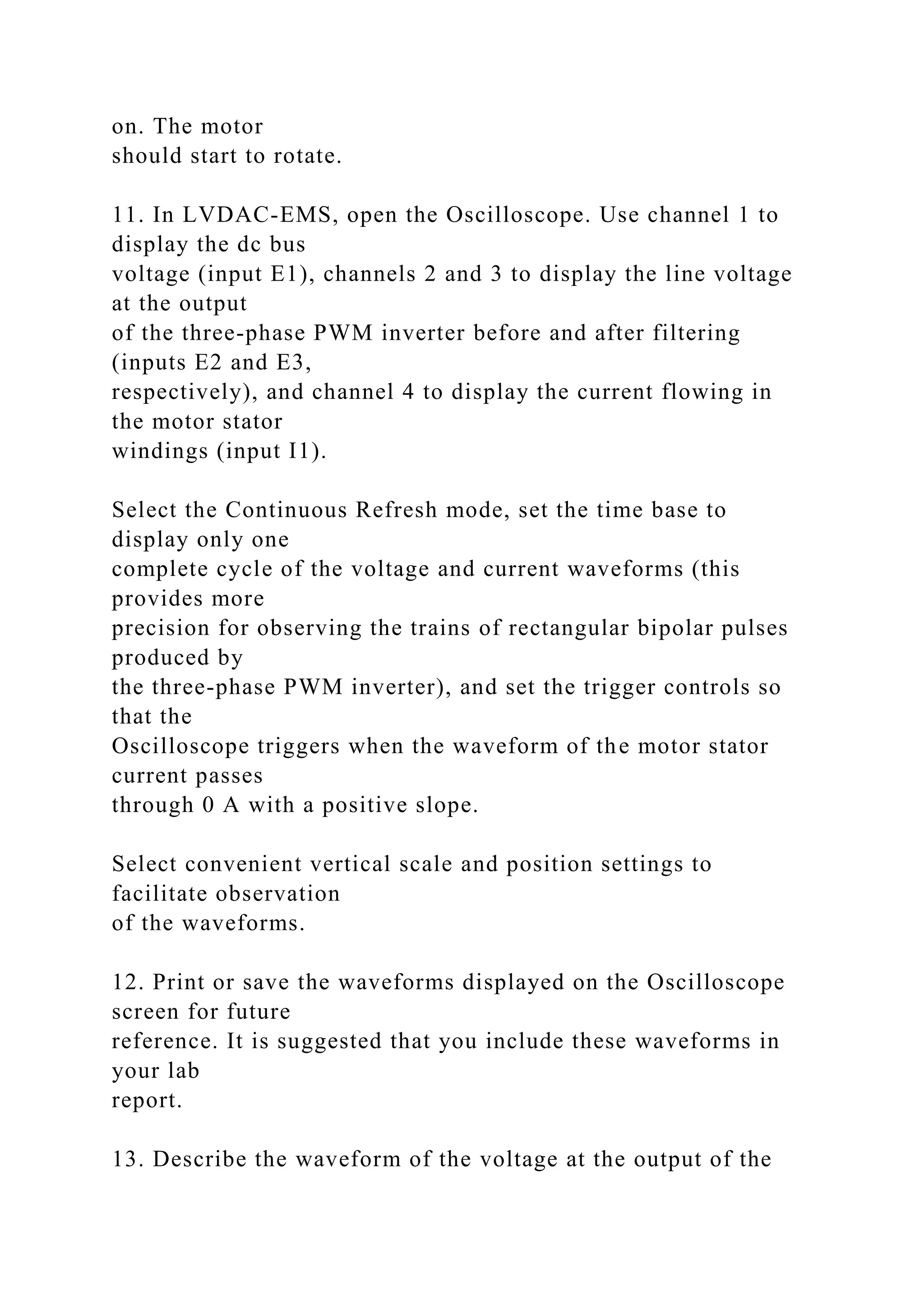 Exercise 1 Three Phase Variable Frequency Induction Motor Ddocx