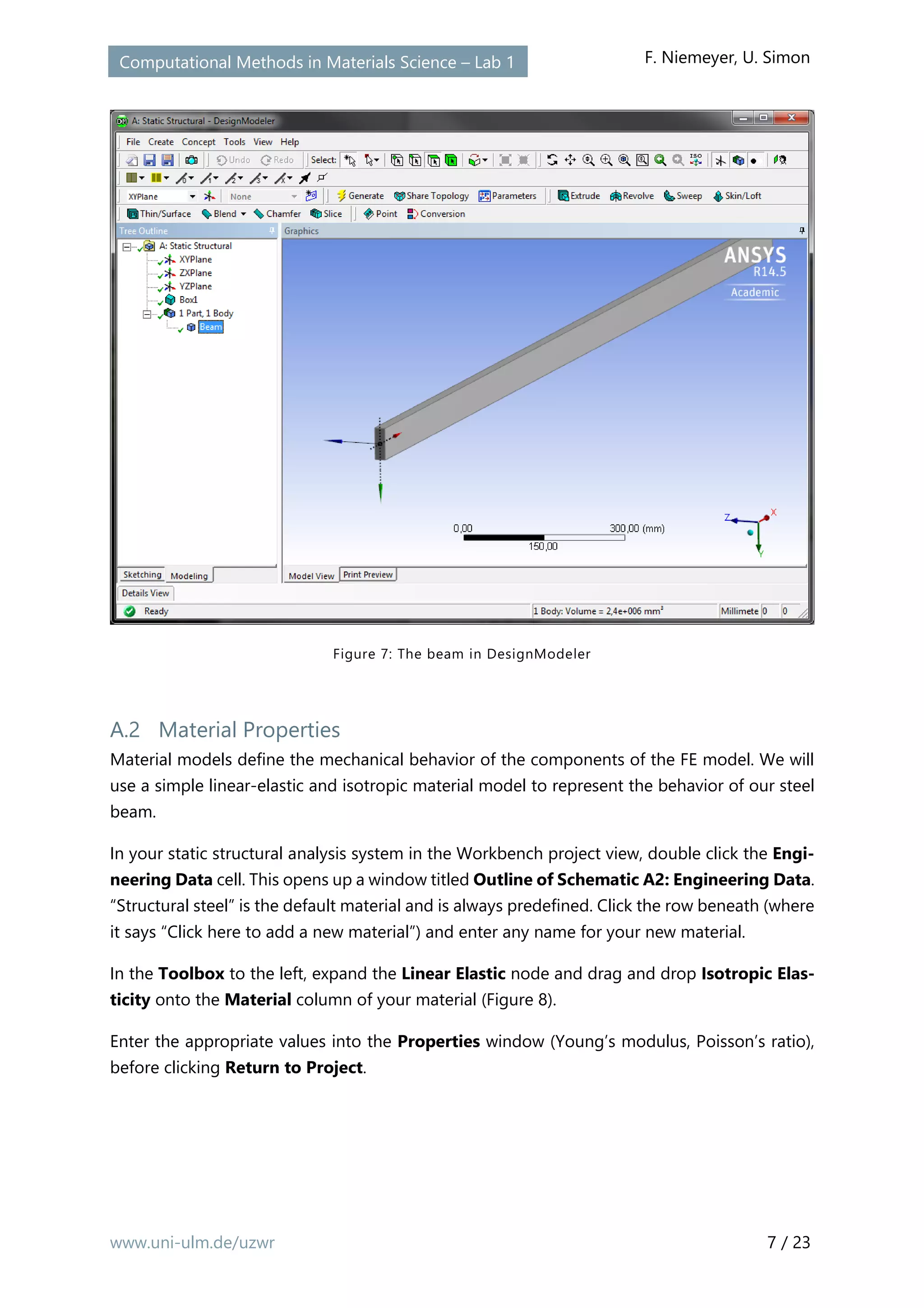 Exercise 1 three point bending using ansys workbench | PDF
