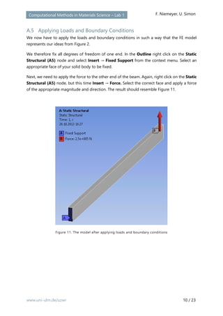 Exercise 1 three point bending using ansys workbench | PDF