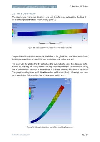 Exercise 1 three point bending using ansys workbench | PDF