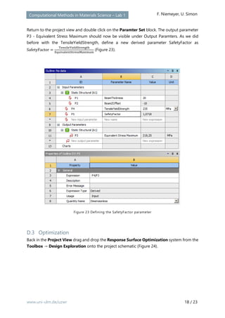 Exercise 1 three point bending using ansys workbench | PDF