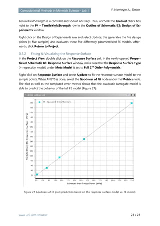 Exercise 1 three point bending using ansys workbench | PDF