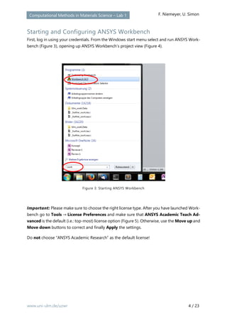 Exercise 1 three point bending using ansys workbench | PDF