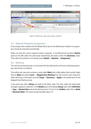 Exercise 1 three point bending using ansys workbench | PDF