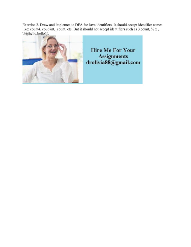 Exercise 2- Draw and implement a DFA for Java identifiers- It should a.pdf