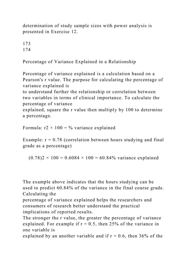 EXERCISE 24 UNDERSTANDING PEARSONS r, EFFECT SIZE, AND PERCEN.docx