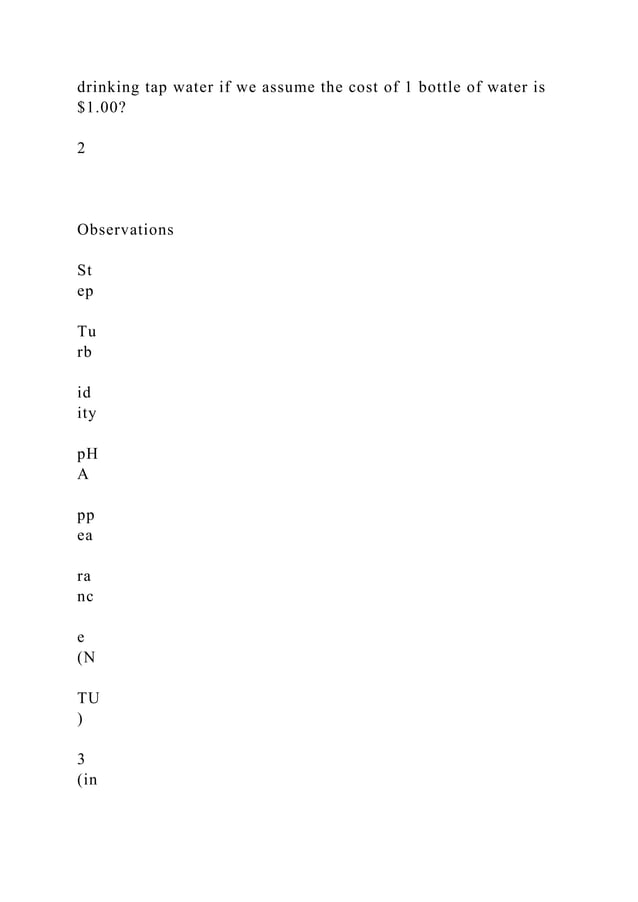 EXERCISE #2WATER FILTRATIONBackgroundSurface waters .docx