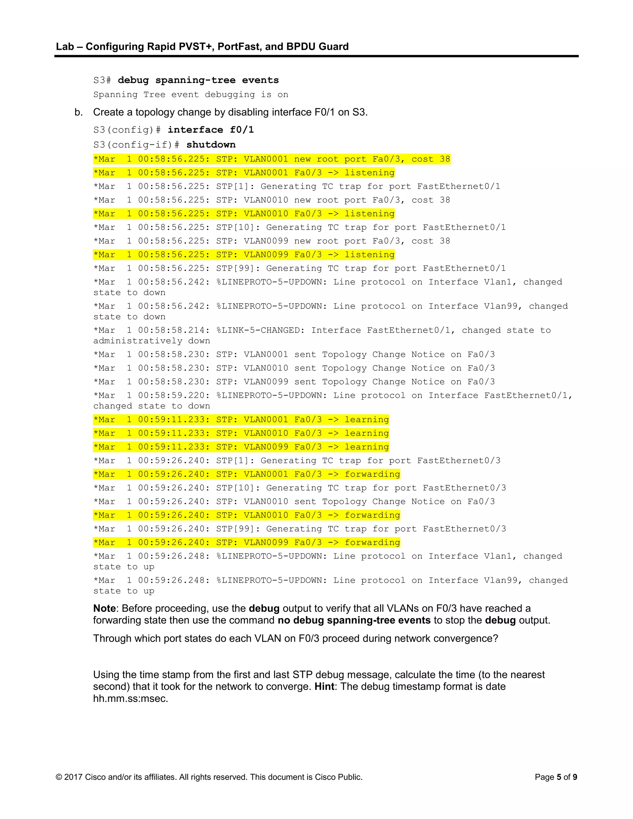 Exercise 4c stp rapid pvst+ question | PDF | Computer Networking | Computing