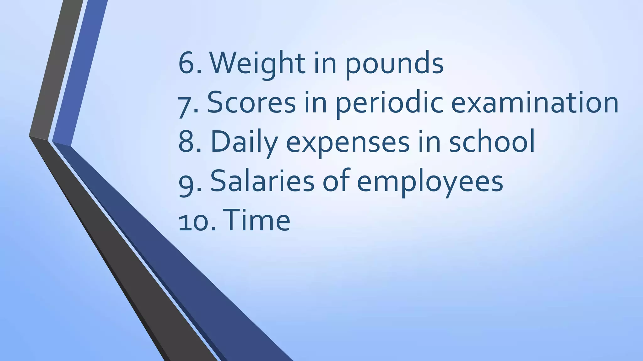 Exercise 5:Continuous and Discrete Variable | PPT