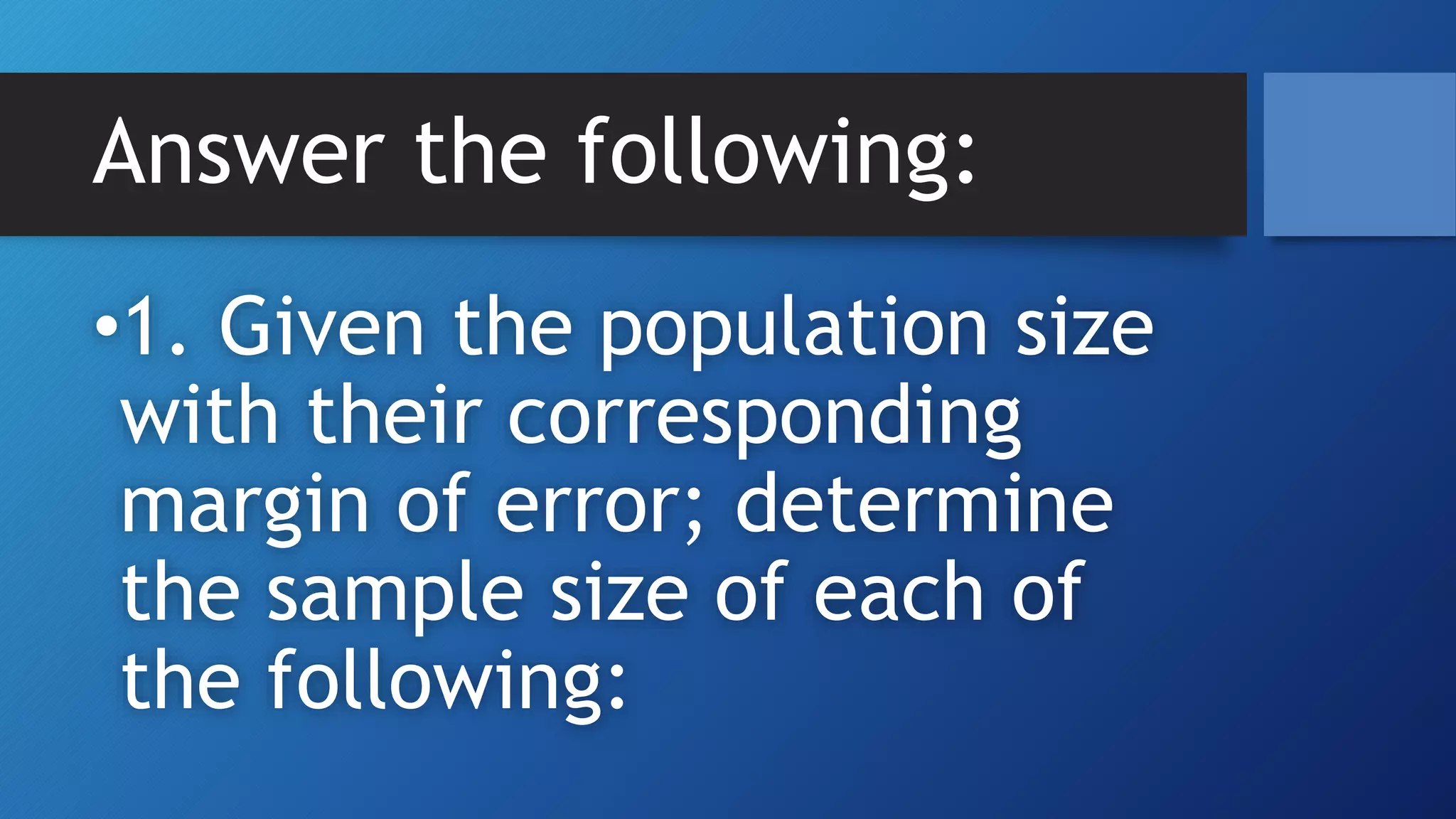 Exercise 6:sample size | PPT