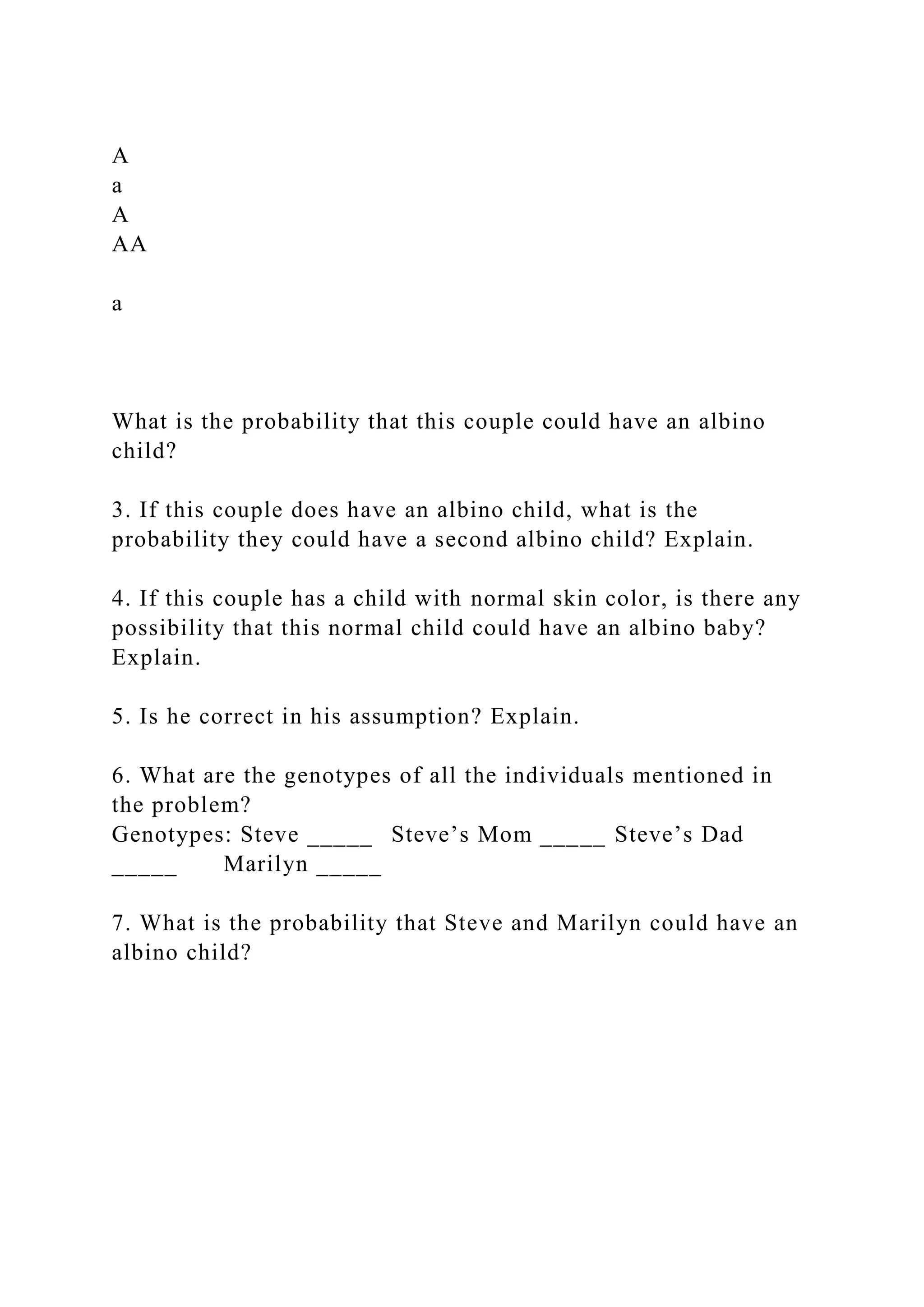 Exercise 8, Human GeneticsActivity 1, Understanding genetics t.docx