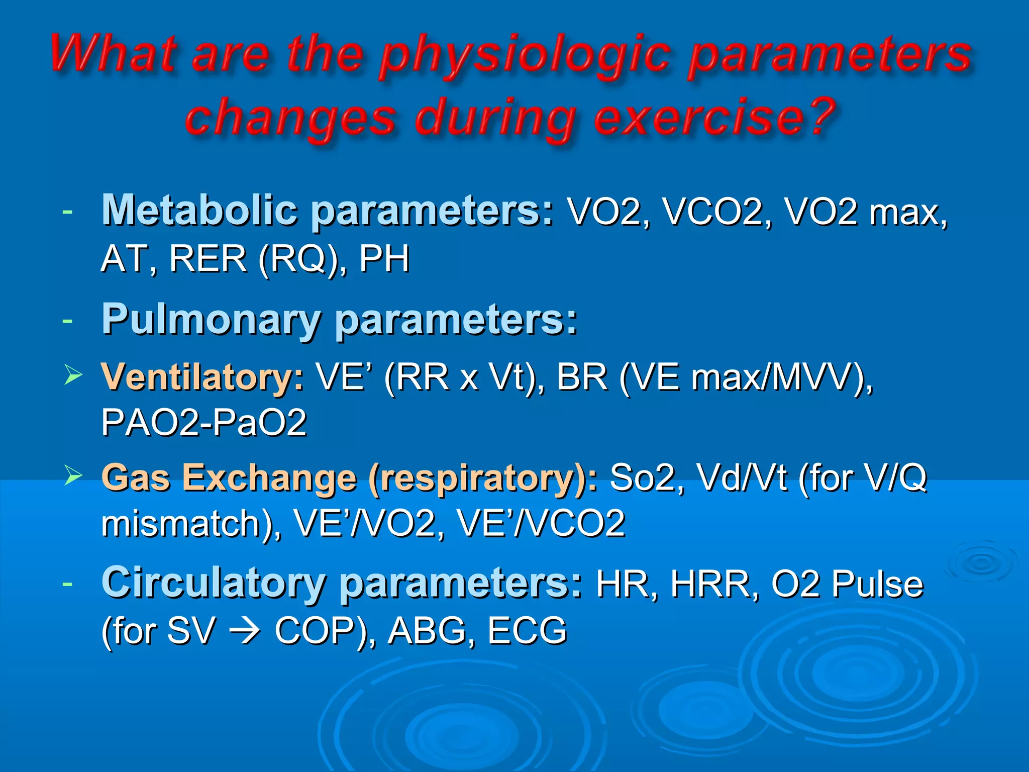 Exercise Adaptation and CPET | PPT