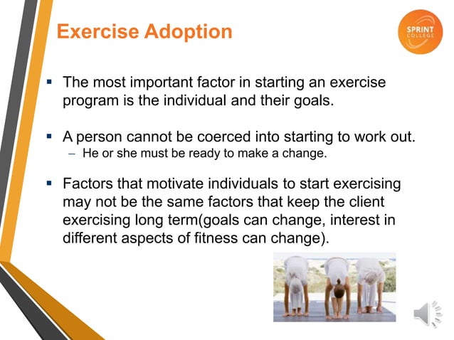 Exercise Adherence and Motivation | PPTX | Participant Sports | Fitness ...