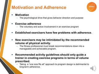 Exercise Adherence and Motivation | PPTX