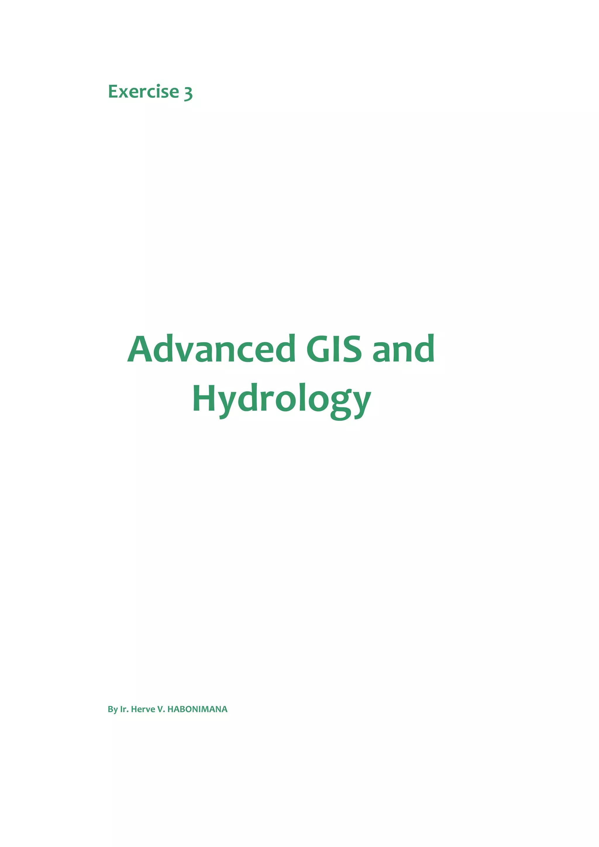 Exercise advanced gis_and_hydrology | PDF