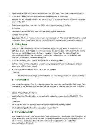 Exercise advanced gis_and_hydrology | PDF | Geography | Science