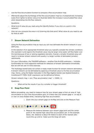 Exercise advanced gis_and_hydrology | PDF | Geography | Science