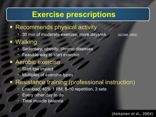 Exercise affects body composition | PPT