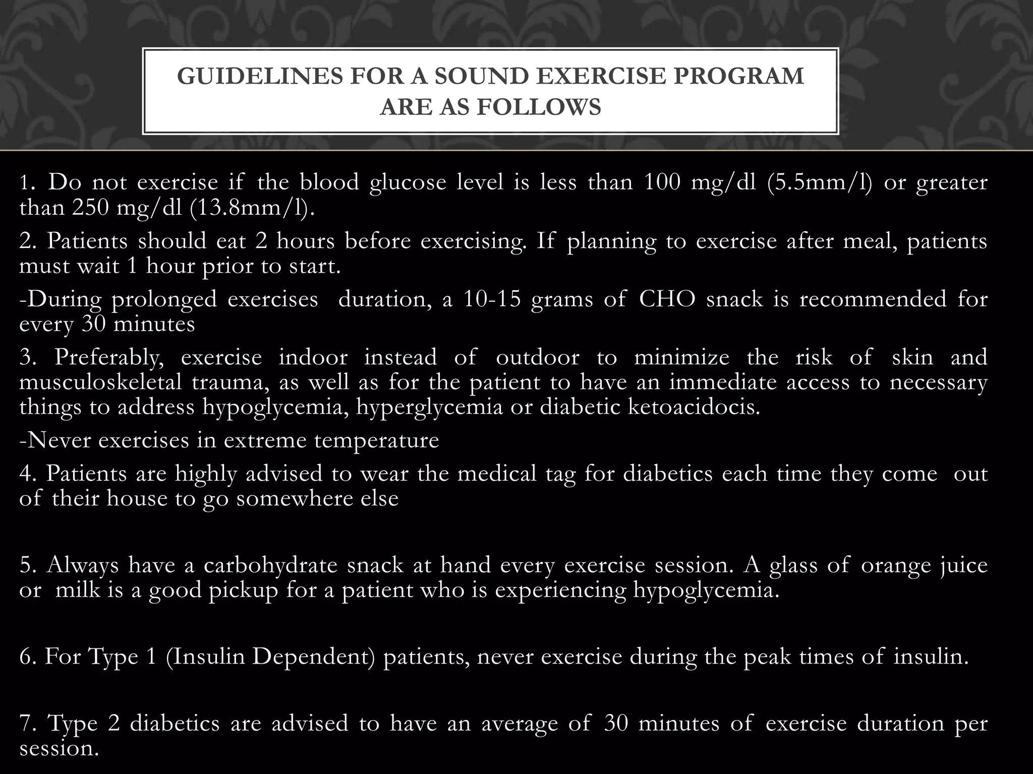 Exercise and diabetes | PPTX