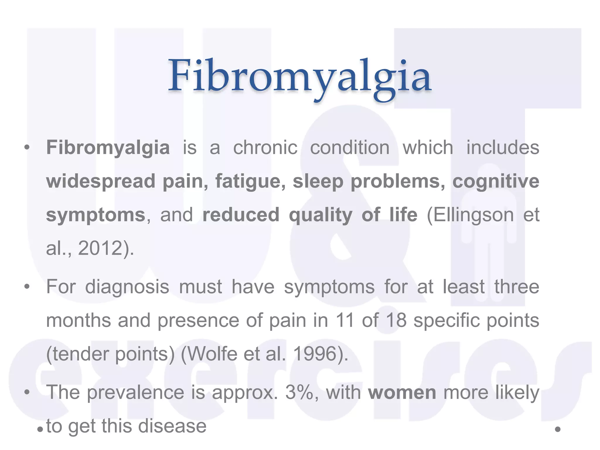Exercise and fibromyalgia | PPTX
