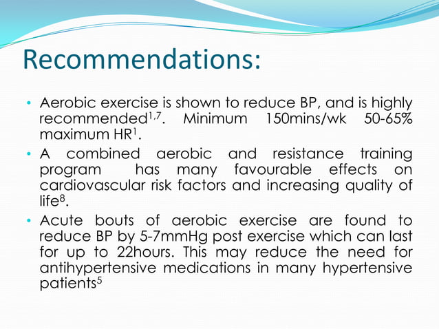 The Benefits of Aerobic Exercise on Hypertension | PPT