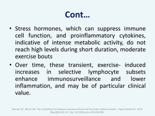 Exercise and immuniy | PPTX