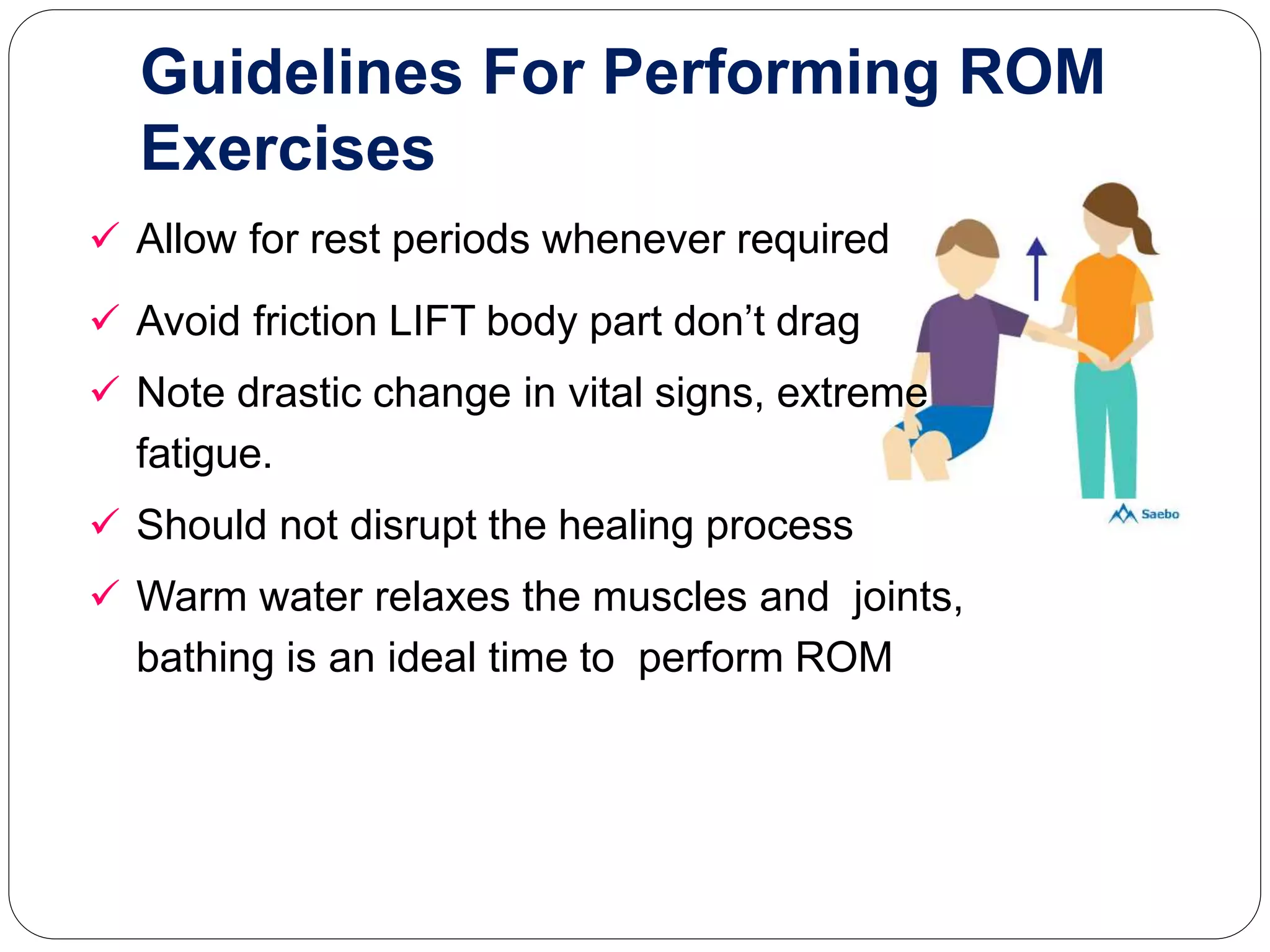 Exercise and range of motion exercises | PPTX