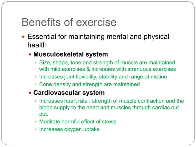 Exercise and range of motion exercises | PPTX | Physical Therapy | Wellness