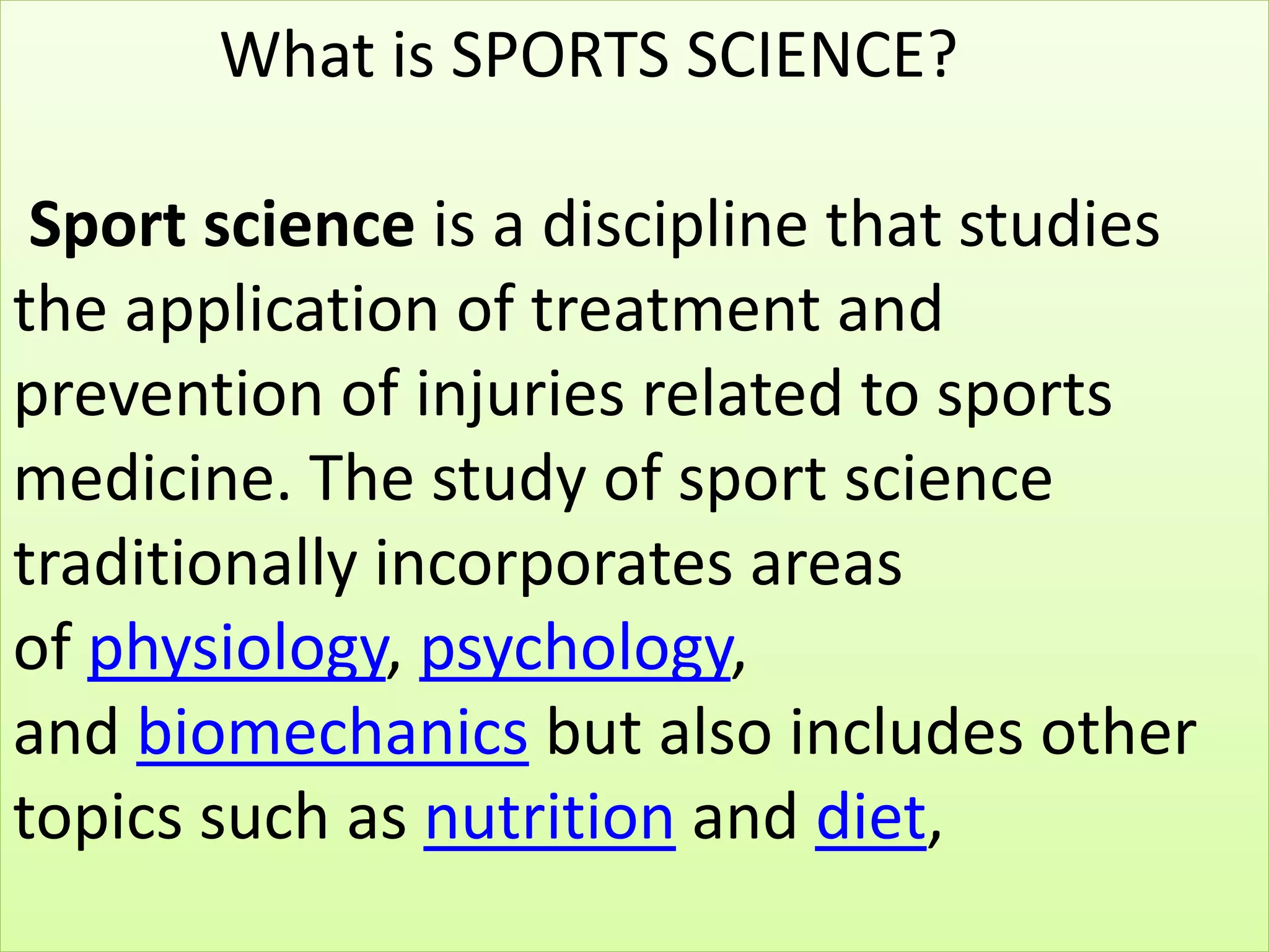 Exercise and sports science | PPTX
