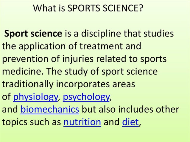 Exercise and sports science | PPTX