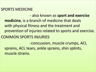 Exercise and sports science | PPTX