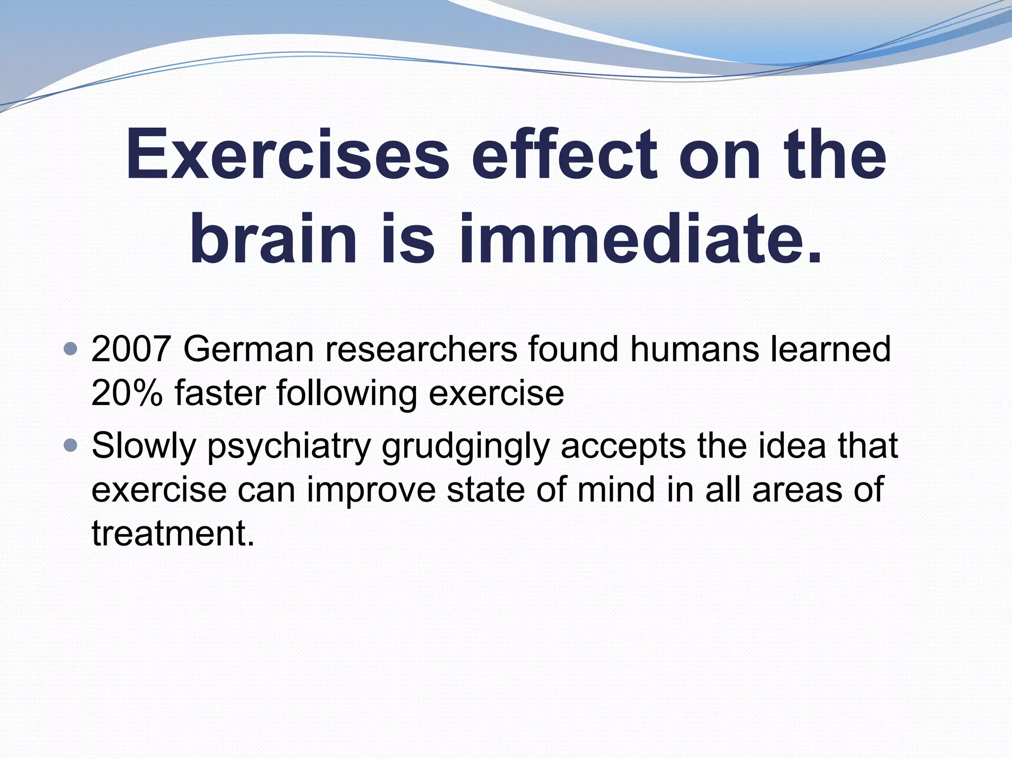 Exercise and the brain | PPTX