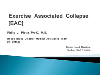 Exercise Associated Collapse [eac] | PPTX