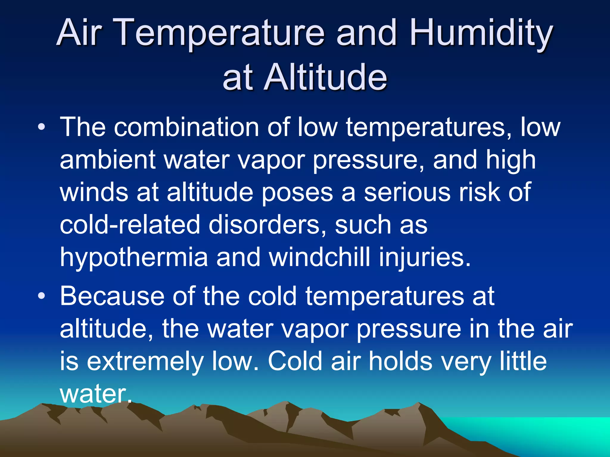 Exercise at altitude | PPTX | Lung and Respiratory Health | Diseases ...
