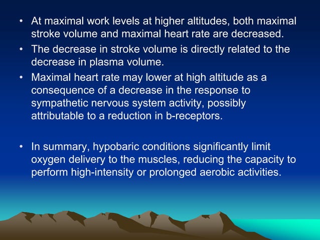 Exercise at altitude | PPTX | Lung and Respiratory Health | Diseases ...