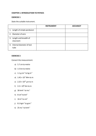 Exercise Chapter 1 | DOC