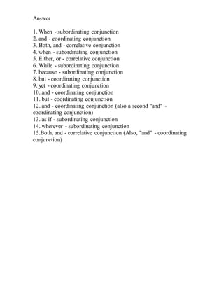 Exercise conjuctions | DOCX